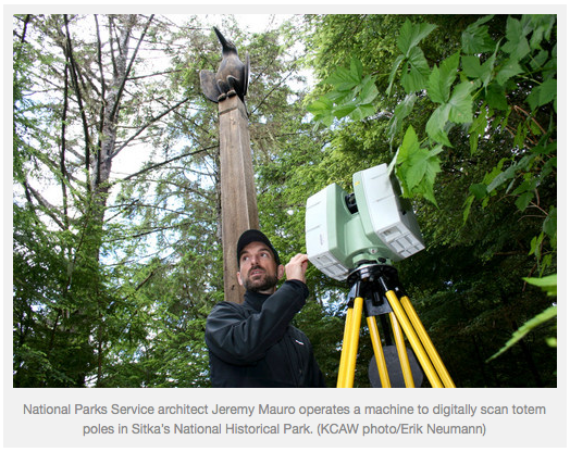 Laser imaging of Sitka poles | Northwest Coast Archaeology